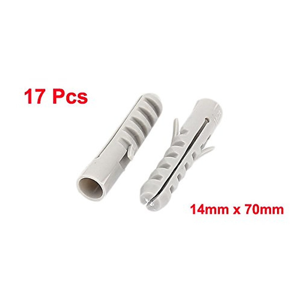 uxcell 17pcs 14mm x 75mm Plastic Expansion Nails Hollow Wall Anchor Expandable Tube Connector Screws Bolts