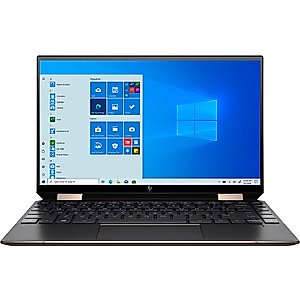 HP Spectre x360 Convertible Laptop - 13t-aw200 Intel Core i7-1165G7 4.7 GHz, Intel Iris Xe Graphics 16 GB 512 GB PCIe NVMe 13.3-FHD Touch W10H Nightfall Black