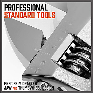 HORUSDY 4-Piece Adjustable Wrench Set, CR-V Steel, Crescent Wrenches Set(6-inch, 8-inch, 10-inch, 12-inch)