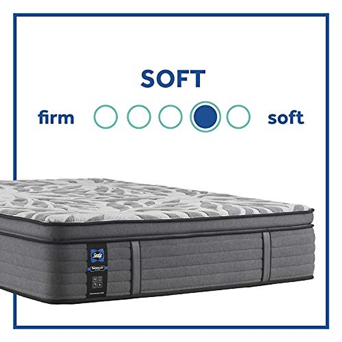 Sealy Posturepedic Plus, Euro Pillow Top 14 Plush Soft Mattress with Surface-Guard and 5-Inch Foundation, Queen, Grey