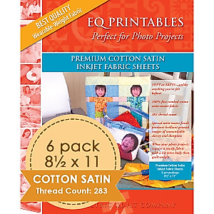 Electric Quilt Printables Cotton Satin Inkjet Fabric Sheets