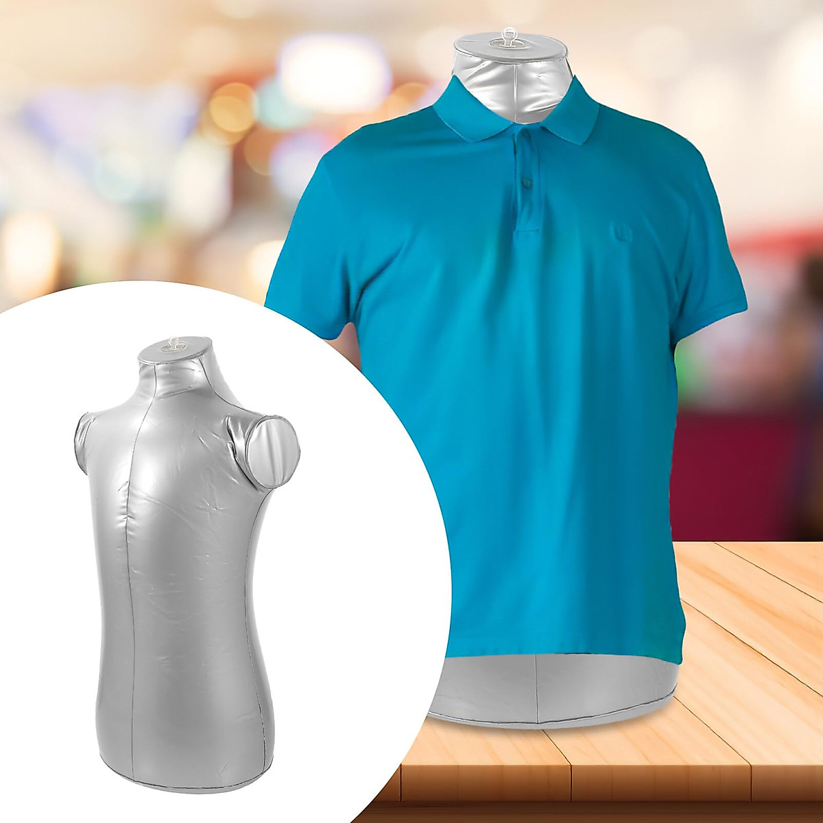 Healifty Plastic Hangers Inflatable Mannequin Half Body Armless Torso Shirt Dress Form Display Dummy Model Blow up for Clothes Display Retail Body Display Inflatable Costume
