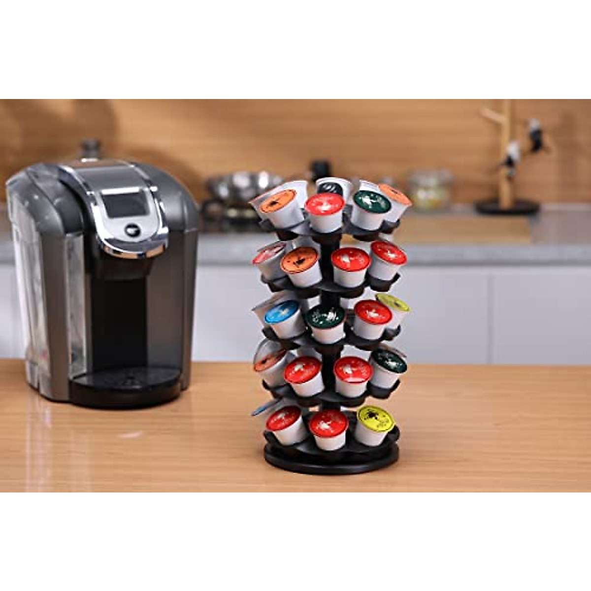 EVERIE Coffee Pod Carousel Holder Organizer Compatible with 40 Keurig K Cup Pods, KRS4005