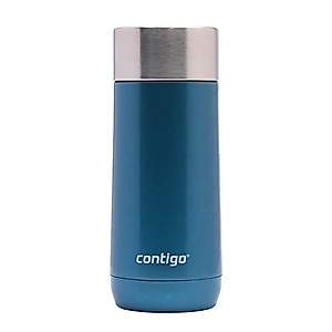 Contigo Luxe Autoseal Travel Mug, Stainless Steel Thermal Mug, Vacuum Flask, Leakproof Tumbler, dishwasher safe, Coffee Mug with BPA Free Easy-Clean Lid, Cornflower, 360 ml
