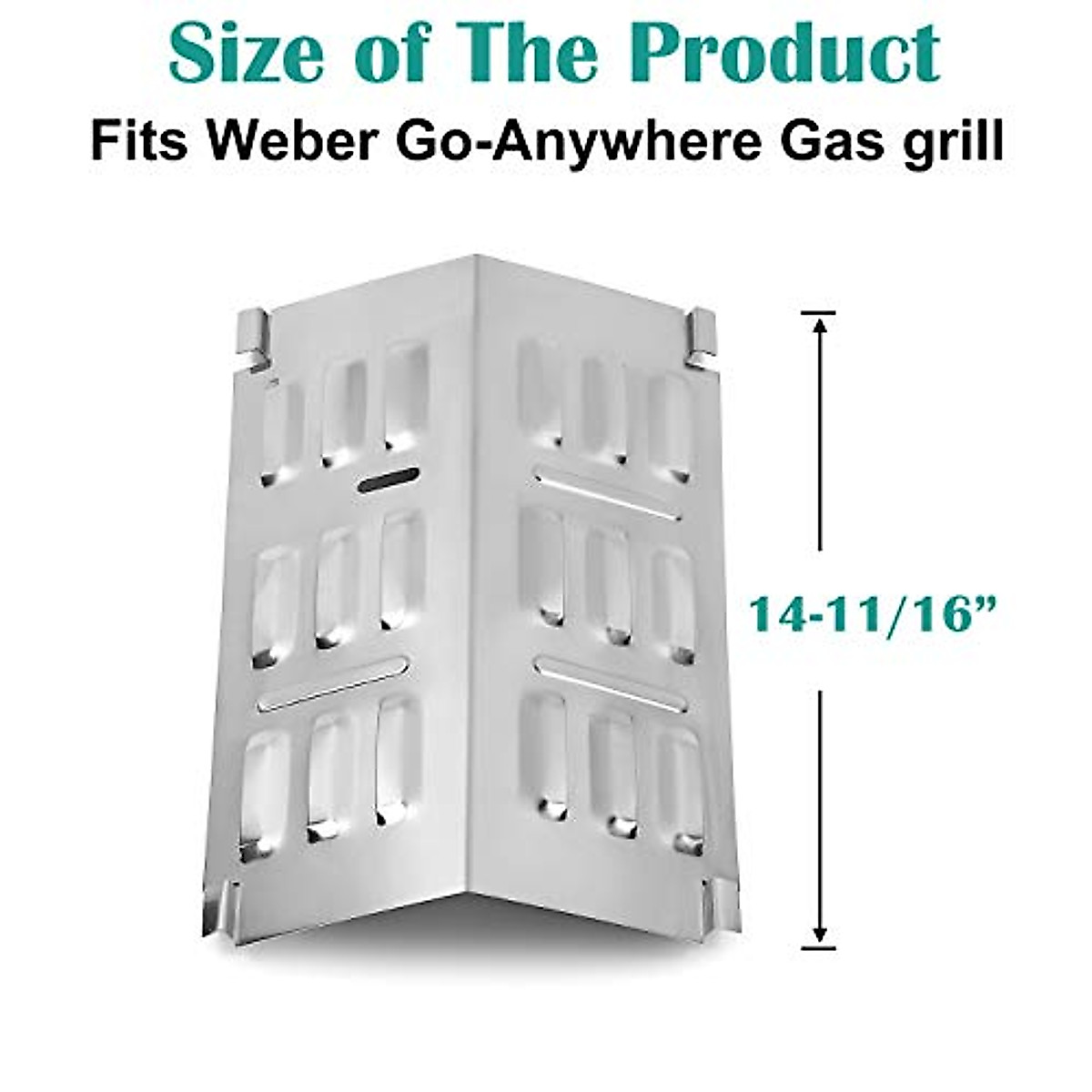 EasiBBQ Stainless Steel Flavorizer Bar for Weber 1141001 Go-Anywhere Gas Grill, Replacement for Weber 9201