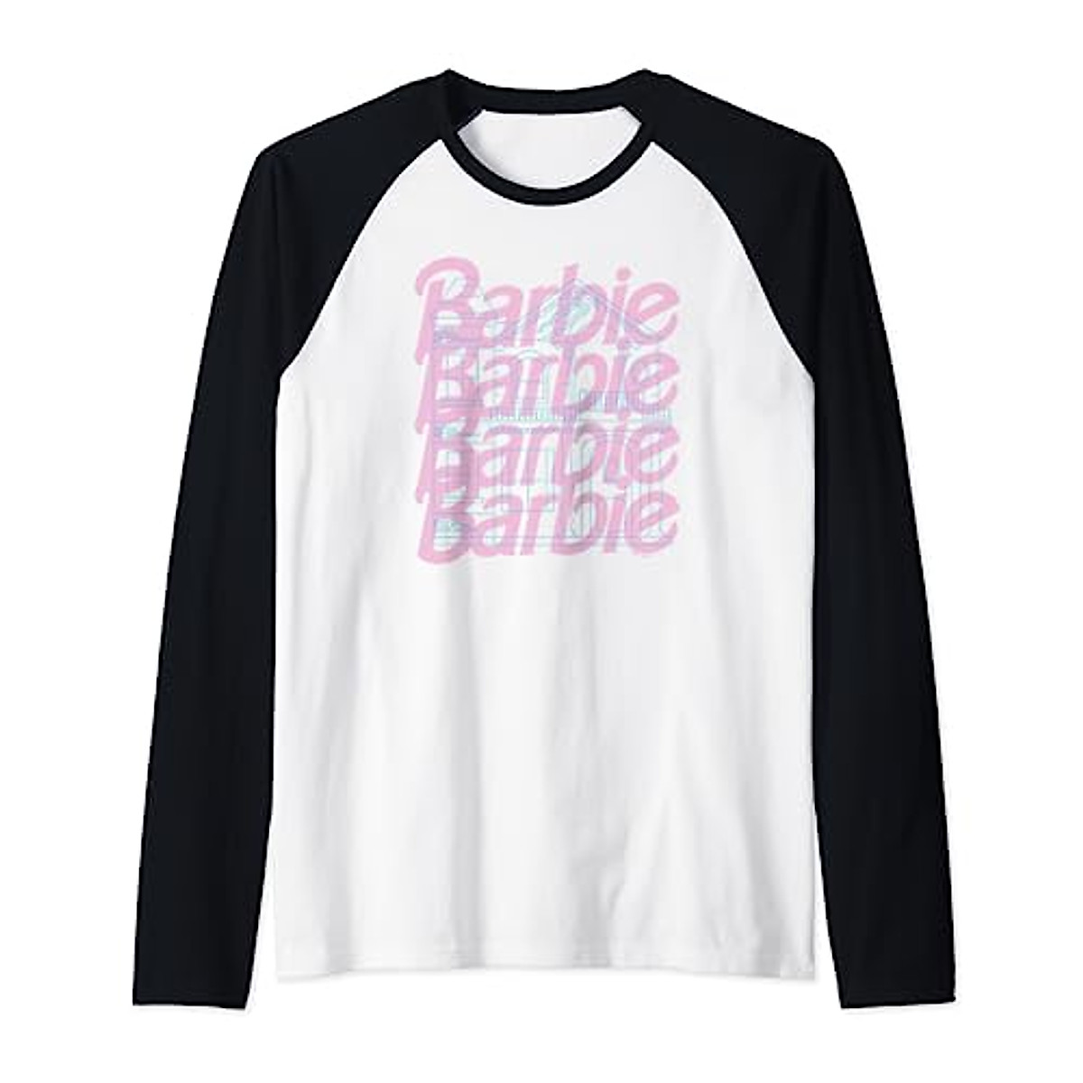 Barbie - Barbie Logo House Stacked Raglan Baseball Tee