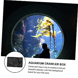 POPETPOP Slate Rock 2pcs Reptile Box Backdrop Fish Stand Aquarium Rocks Terrarium Background Terrarium Backdrop Terrarium Reptichip Snake Enclosure Background Turtle Pu 3D Reptile