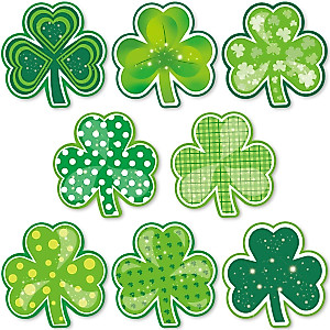 Shamrock Cutouts Clover for St. Patrick's Day Decoration 40 Pcs