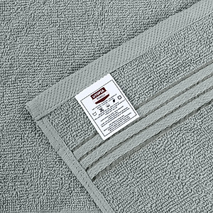 Utopia Towels 12 Pack Premium Wash Cloths Set (12 x 12 Inches) 100% Cotton Ring Spun, Highly Absorbent and Soft Feel Washcloths for Bathroom, Spa, Gym, and Face Towel (Cool Grey)