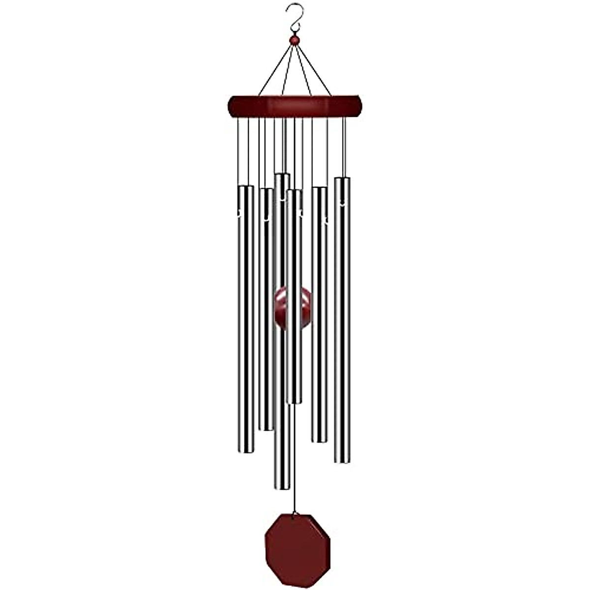 Memorial Wind Chimes Outdoor Large Deep Tone, Sympathy Wind-Chime Personalized with 6 Tuned Tubes, Elegant Chime for Garden Patio Balcony and Home