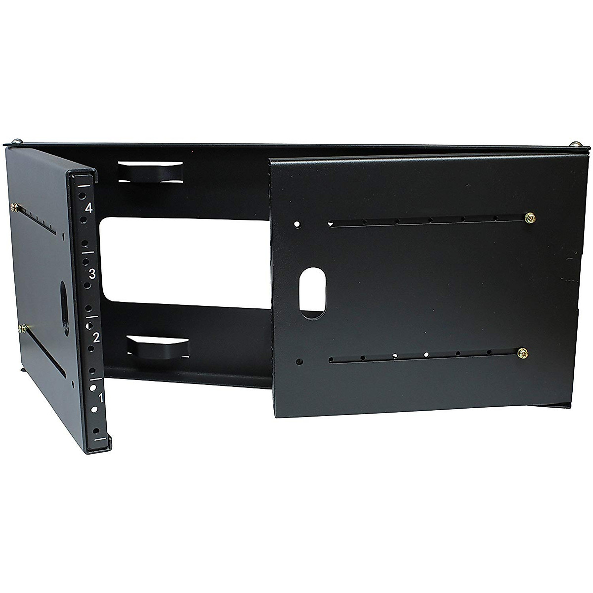 Ares Vision 19 Inch Wide 4U Heavy Duty Steel Extendable Wall Mount Bracket Rack for Network Equipment (4U)