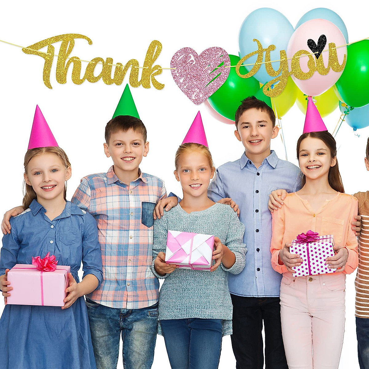 Thank You Banner Gold Glittery Staff Employee Appreciation, Bridal Shower Birthday and Wedding Ainiversary, Retirement, Party Sign Decorations