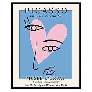 Pablo Picasso Wall Art Prints - Pablo Picasso Poster - Mid-Century Modern Room Decor - Gallery Wall Art - Museum Poster - Abstract Art - Minimalist Wall Decor- Line Art Wall Decor- Art Gifts for Women