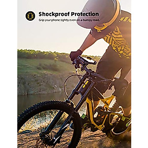 Lamicall Bike Phone Holder, Motorcycle Phone Mount - Adjustable Scooter Phone Holder for iPhone 12 Mini, 12 Pro Max, 11 Pro Max Xs XR 8 X 8P 7 7P 6S, Samsung S10 S9 S8, Huawei, All 4.7-6.8 Devices