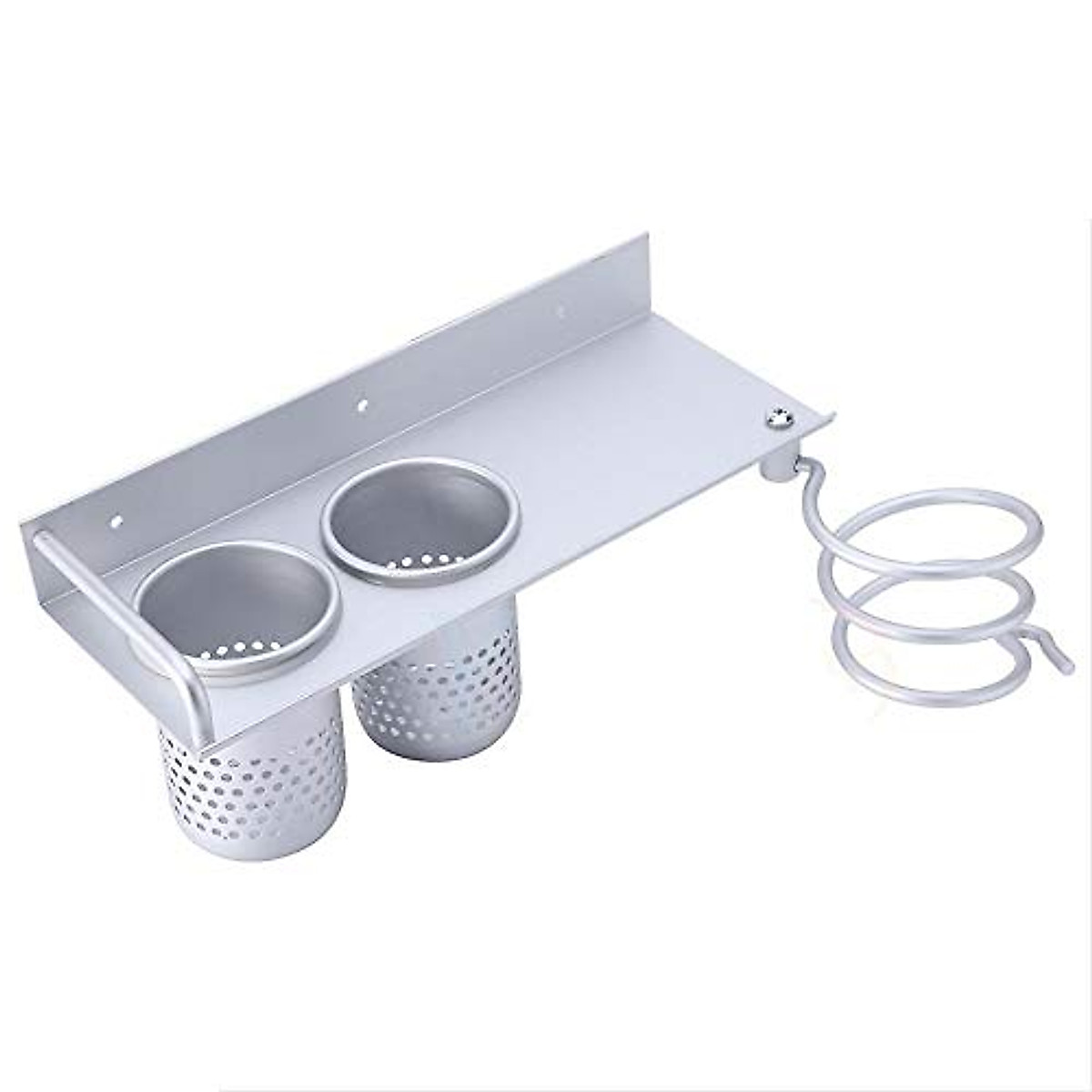 Aluminum Holder - Storage Wall Mount Organizer Holder Hair Dryer Toothbrush Toilet