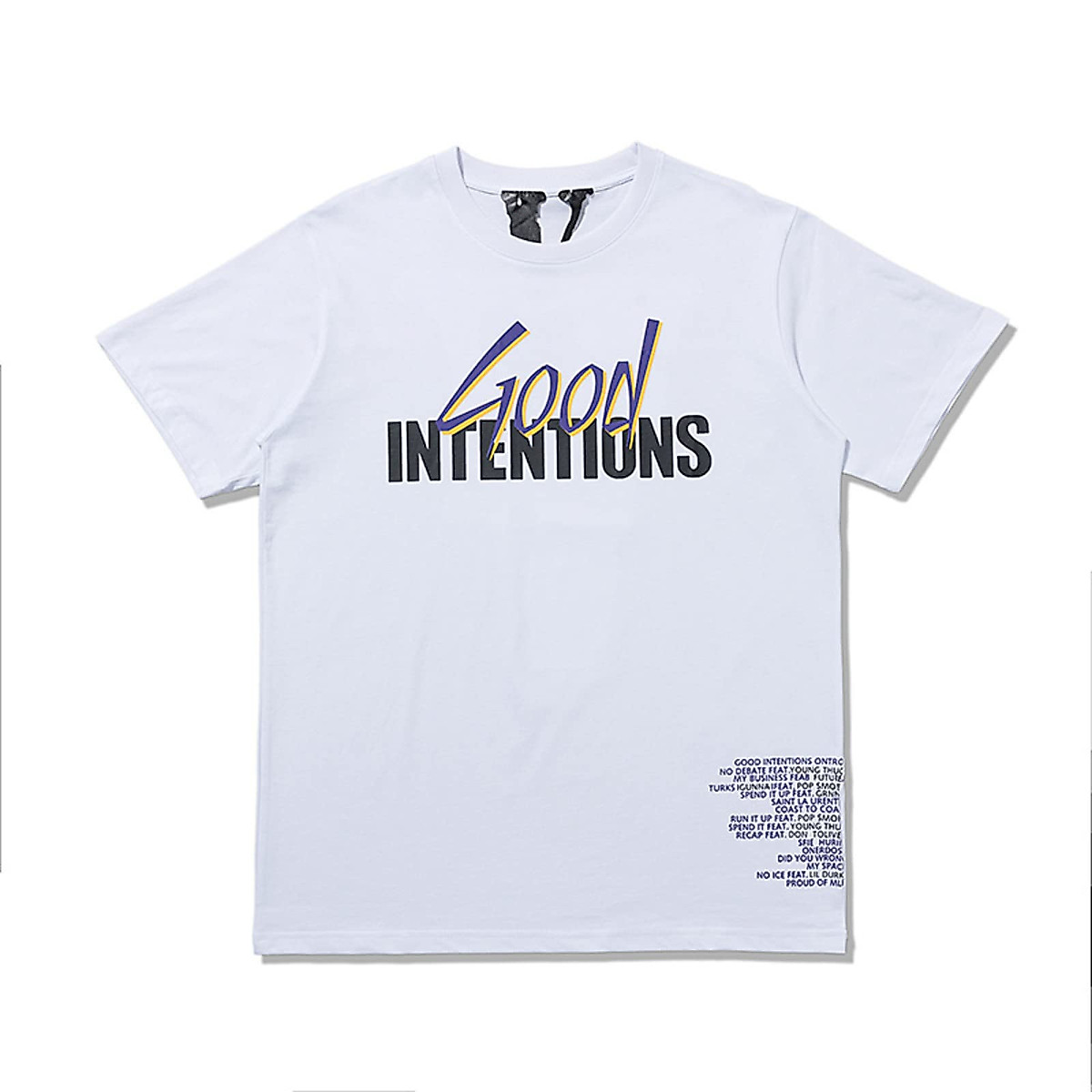 Crewmate Men’s T-Shirt Fashion Big V Letter Printed Shirt Casual Couple Hip Hop Short Sleeve Crystal Diamond T-Shirt