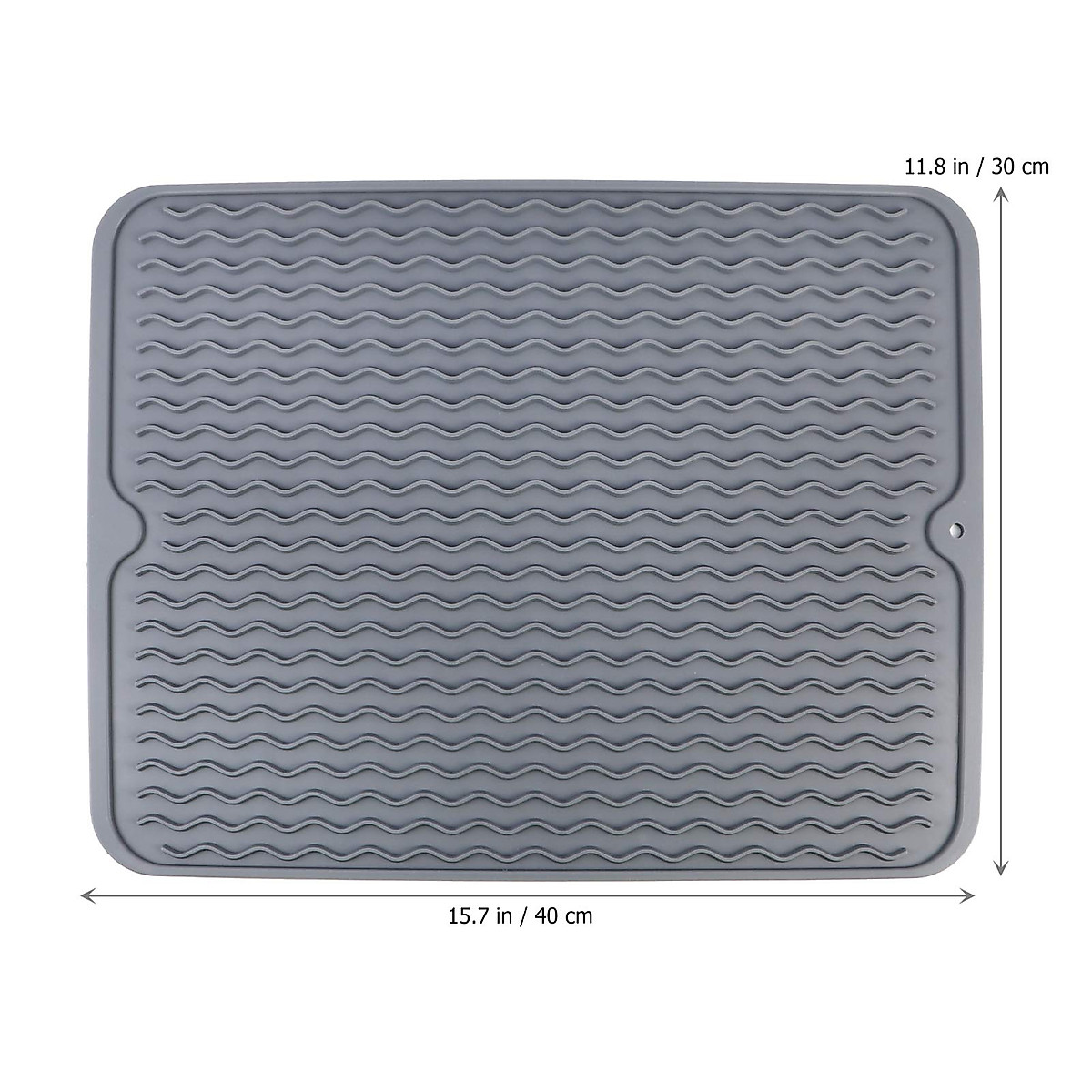Hemoton 1pc Silicone Draining Mat countertop Dish Silicone Utensils Kitchen mat Silicone trivets Drain mat pad Silicone Drying mat Kitchen Dish Drying Mat Ripple Dish mat