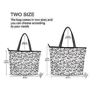 KFBE Women Tote Bags Cow Animal Top Handle Satchel Handbags Shoulder Bag for Shopping L 20800269