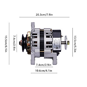 Permanent Magnet Synchronous Generator, 2000W 12V PMA Low Rpm Alternator Two Wheel Generator DC Generator 4000 rpm