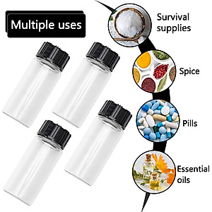 Newzoll 10ml Clear Glass Bottles for Essential Oils, Chemistry Lab Chemicals, Colognes & Perfumes (10 Pieces)