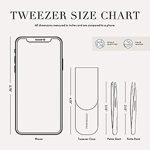 Tweezerman Rose Gold Petite Point and Slant Tweezer Set with Travel Case