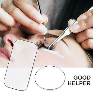 Maitys 6 Pieces Eyelash Extension Pad Silicone Pads for Lashes Reusable Adhesive Silicone False Eyelash Extension Holder Pads for Loose Lash Grafting Gasket Pallet(Clear)