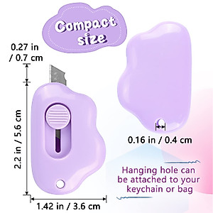 Tamaki Mini Box Cutter Cloud Retractable Letter Opener Envelope Slitter, Package Opener for Envelope Mail Letter Box Paper DIY Projects, 6 Pack