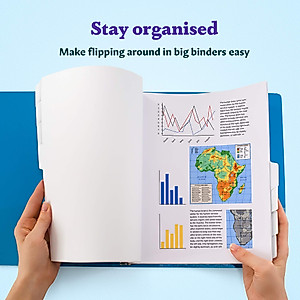 3 Ring Binder Dividers with Tabs - (12 Sets) x 8 Tab Dividers for 3 Ring Binders - White - Tabs for Binders - Binder Tabs - Page Dividers for 3 Ring Binder with Tabs - Tab Dividers // Paper Plan