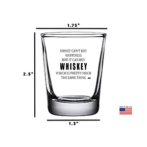 Rogue River Tactical Funny Shot Glass Money Happiness Whiskey Gag Gift