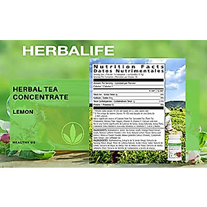 Herbalife TEAPACK Herbal Tea Concentrate: Lemon Flavor 30 Packets (1.7g), Boosts Metabolism, On The Go, Natural Flavor, No Artificial Sweeteners, Gluten-Free