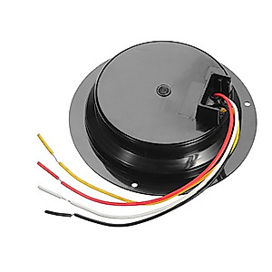 Partsam 4" Inch Round Truck Trailer Led Tail Stop Brake Lights Taillights Running Red and Amber Parking Turn Signal Lights, Sealed Dual Color Round Led Lights w/Miro-reflectors Flange Mount (2Pack)