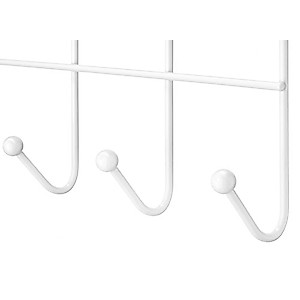 Whitmor Over the Door 6 Hook Rack White