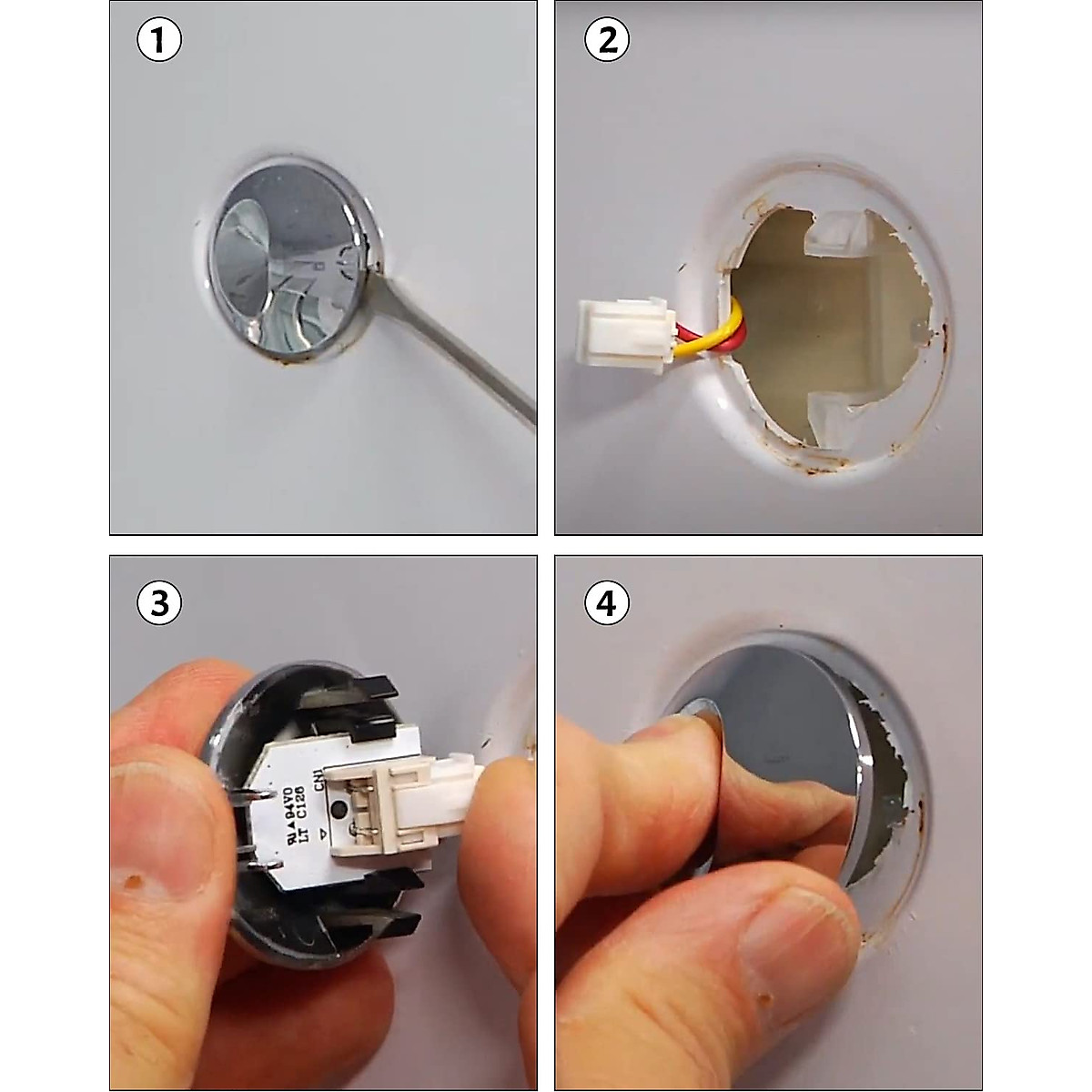 EMIHO WR55X11132 Refrigerator Light Bulb Fit for GE Refrigerator, LED Light Replace WR55X25754 WR55X30602 PS4704284 AP6261806 AP5646375, No Cover Only LED PCB Board