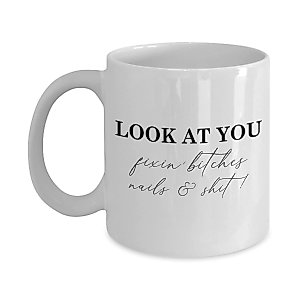 Walzzoo Nail Tech Mug - Nail Technician Gift - Thank You Nail Artist Manicurist Appreciation Present Idea Mug - Nail Tech Christmas Birthday Gift 11oz, White