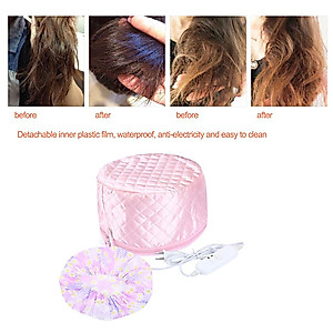 110V Hair Care Hat,Hair SPA Cap,Electric Hair Cap Thermal Cap For Hair Spa Home,Nourishing Care Hat with 3 Mode Temperature Control