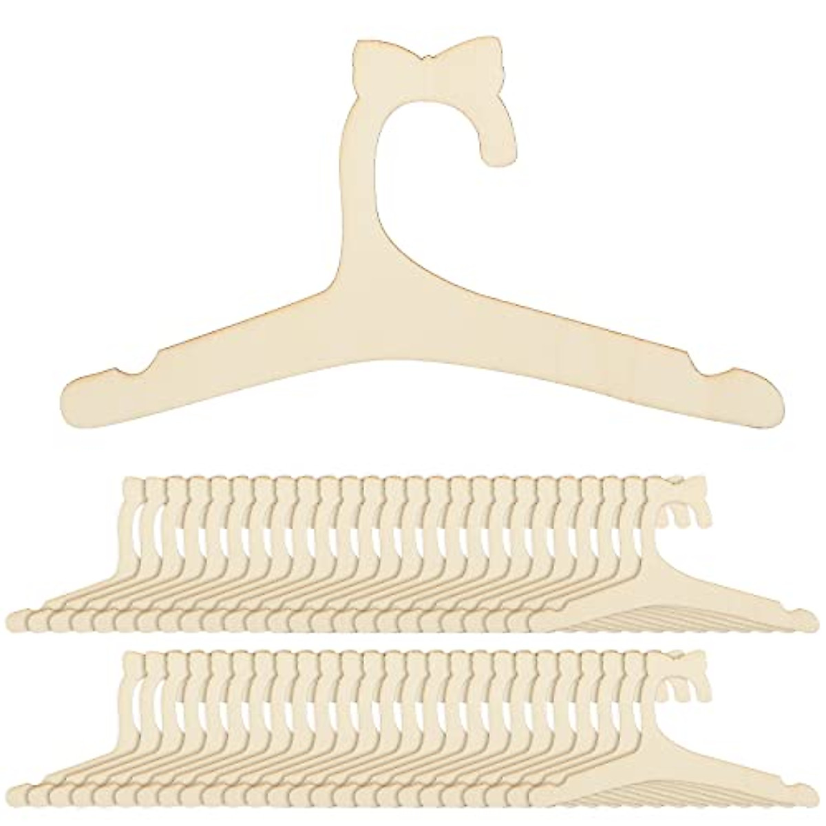 Geetery 50 Pcs Wooden Baby Hangers Kids Hangers Toddler Hangers with Notches for Children Shirt Coat Pants Clothes, 8.98 x 4.76 Inches/ 22.8 x 12.1 cm