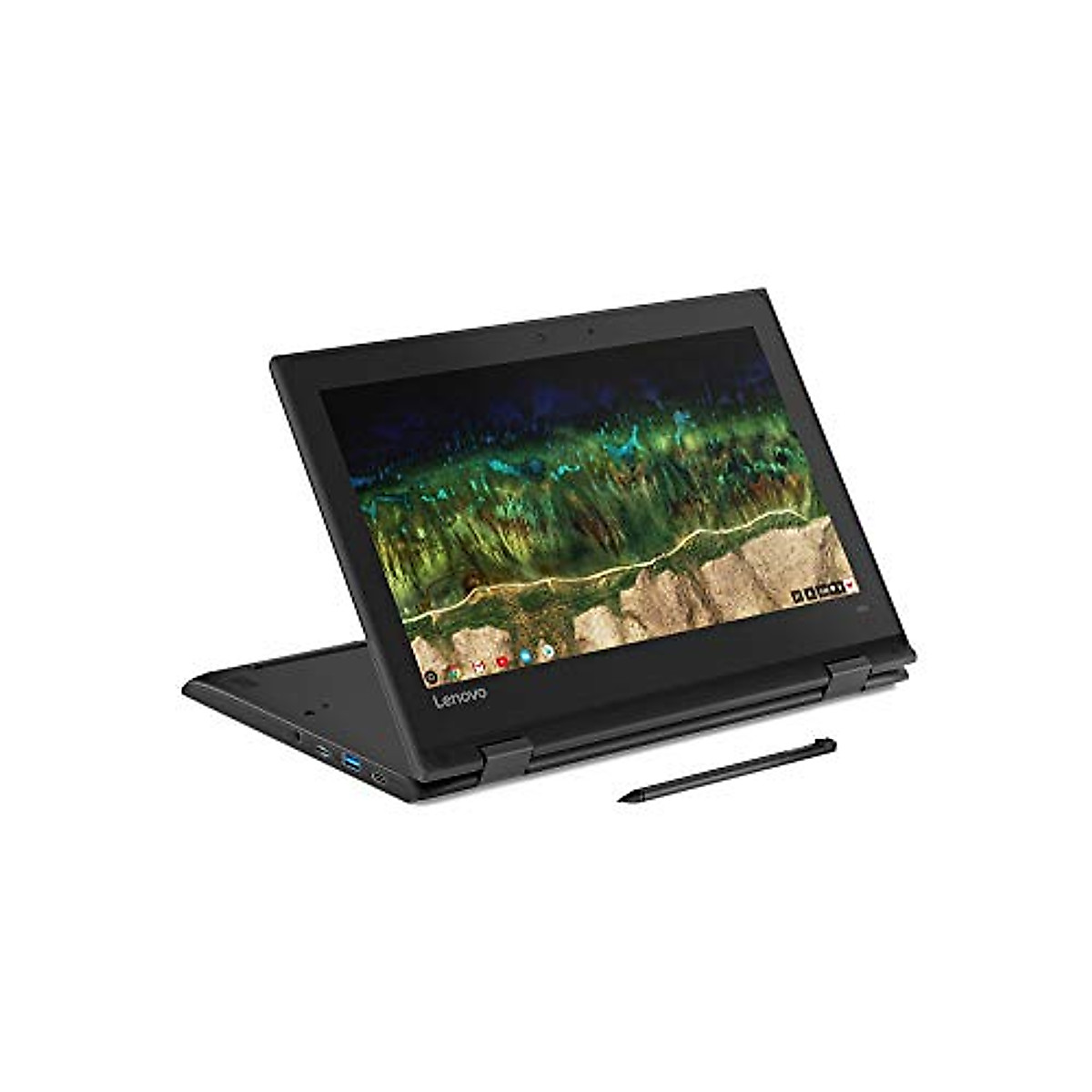 Lenovo 500e Chromebook 2-in-1 laptop, 11.6in HD TOUCH, Intel Celeron N3450, 4 GB RAM, 32GB eMMC Drive, Webcam, Chrome OS (Renewed)