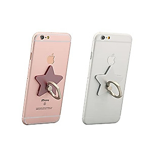 lenoup z179 (4 pcs) Cell Phone Holder,Star Phone Ring Kickstand,Universal 360 Rotation Cell Phone Finger Ring Grip for Almost All Phones/Pad(4 Color Star)