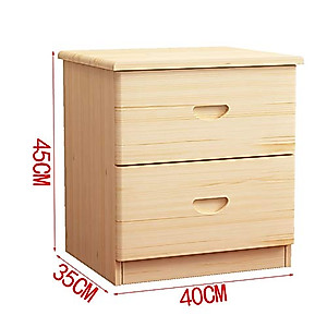 SJYDQ Simple Bedside Table All Solid Wood Simple Bedroom Storage Cabinet, Bedside Storage Bedside Table