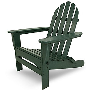 POLYWOOD AD5030GR Classic Folding Adirondack Chair, 38.5" x 31.25" x 33.5", Green