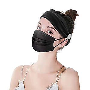 Running Yoga With Button Stretchy Headbands for Girls Workout Turban Elastic Accessories Sweatband Heardband Spa Headwear