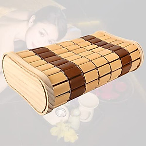 ikare Wooden Sauna Pillow - Bamboo Sauna Neck Rest, Sauna Accessories Headrest for Relaxing Home Gym Saunas Spa Spas Steam Rooms