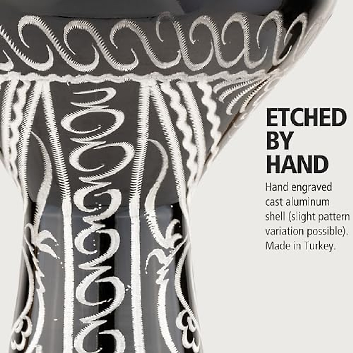 Meinl Percussion Mini Doumbek Egyptian Goblet Drum, Hand Engraved — Made in Turkey — Synthetic Head, 2-Year Warranty (HE-1018)