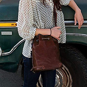 Floto Ciabatta Leather Satchel Bucket Bag