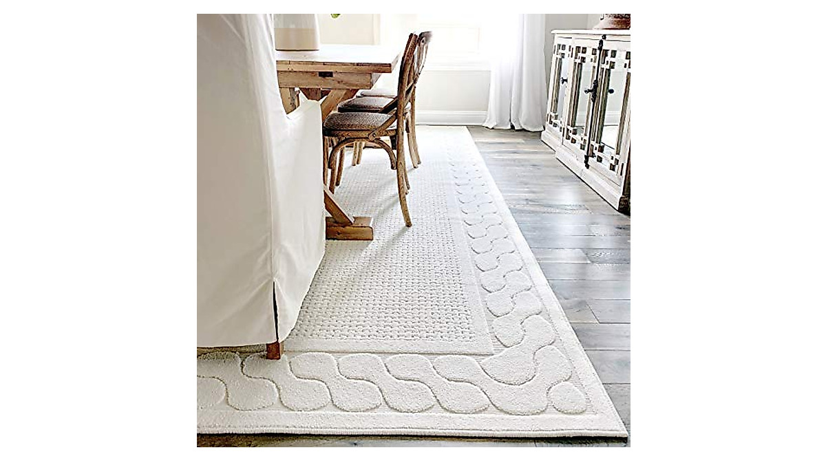 My Texas House Picket Fences Indoor/Outdoor Rug - Natural