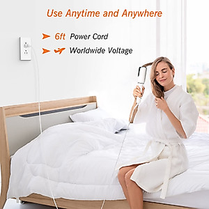 Automatic Hair Curler with 5 Temperature & 13 Curls &10 Timer Settings, 12 Second Fast Heating, Auto Hair Curling Iron Wand with LCD Display & 1" Large Rotating Barrel, Dual Voltage for Travel