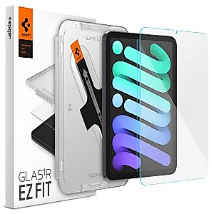 Spigen Tempered Glass Screen Protector [GlasTR EZ Fit] Designed for iPad Mini (2024 7th Generation A17 Pro / 2021 6th Generation) [Case-Friendly]