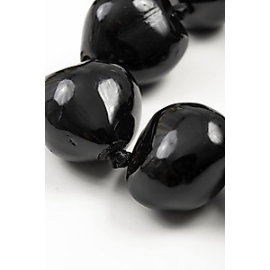 Aloha Outlet Black Kukui Nut Lei Necklace - 6 pack