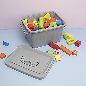 Readsky 6 Quart Plastic Storage Box, Latching Boxes with Handles, 6-Pack