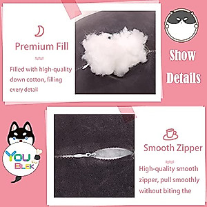 YOUBLEK 44" | 5 Pounds Weighted Stuffed Animals,Long Plush Body Pillow,Cute Husky Stuffed Animals Soft Plushies,Throw Pillow Doll Toy Gift for Girlfriend (Husky, 44 Inches 5 lbs)